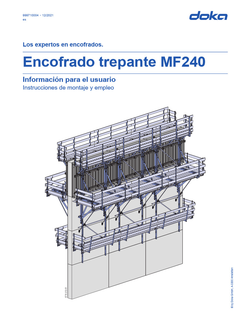 Montaje de Encofrado Trepante Doka | PDF | Hormigón | Seguridad y salud ocupacional