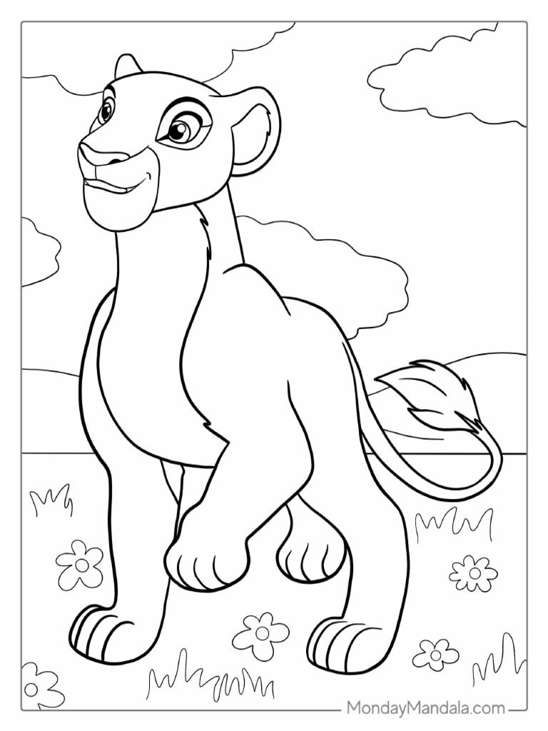 Nala From Lion King Coloring Page | PDF