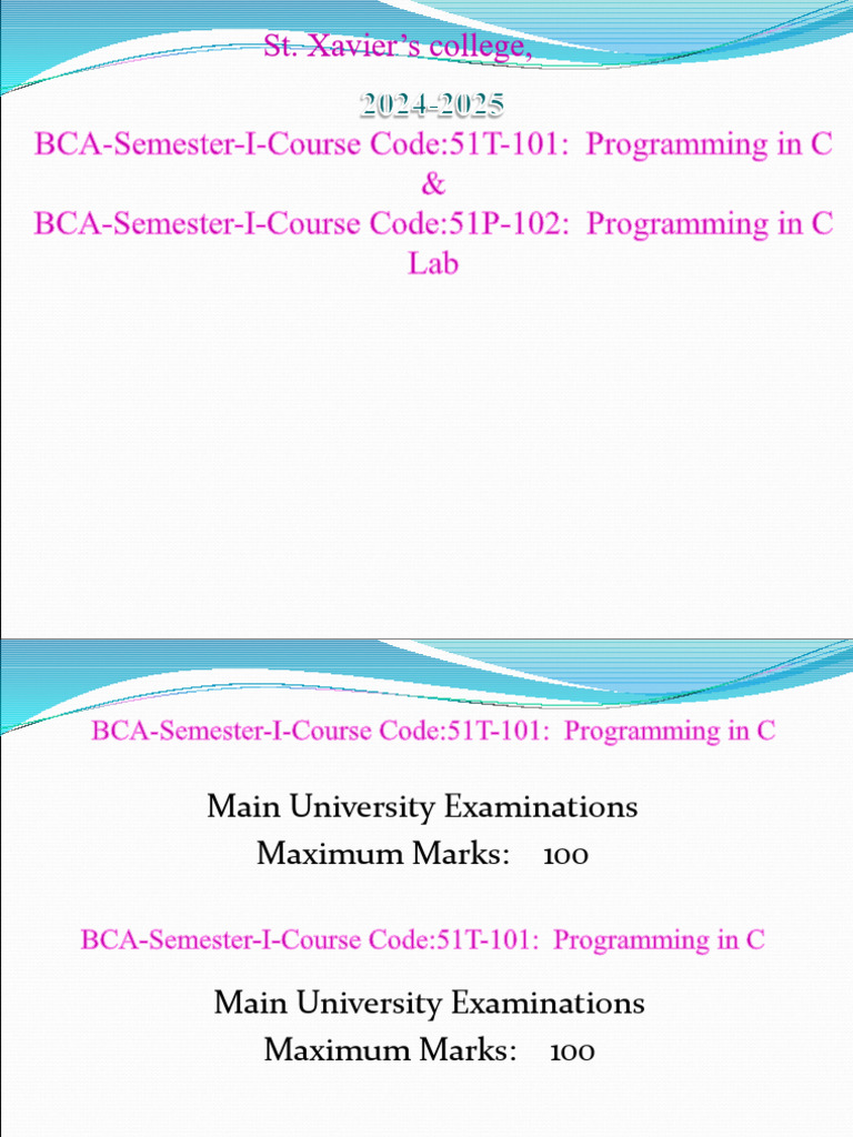 Notes1 - Unit I - BCA 1-Semester-I-Basic Concepts of Programming ...
