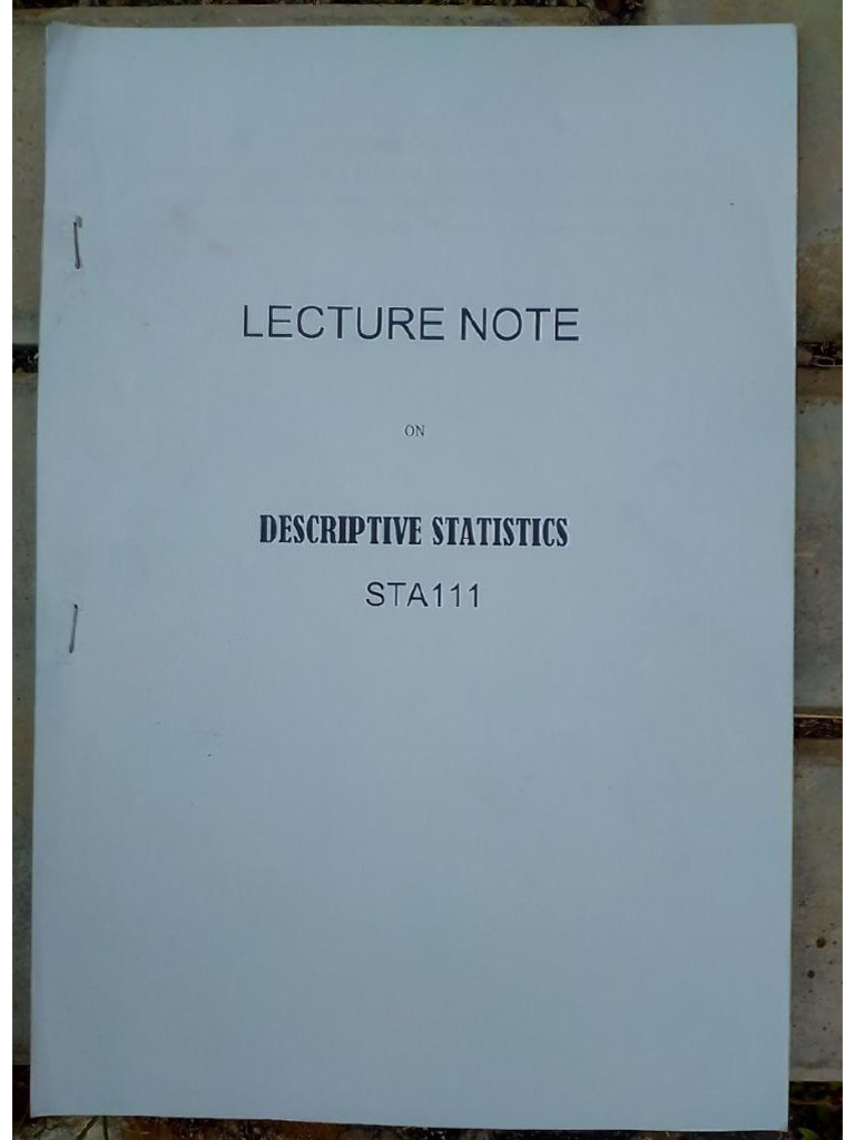 Sta111 Full Lecturer Note.pdf | PDF