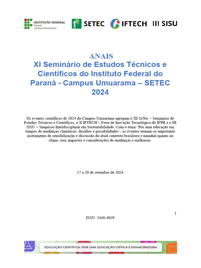 Anais SETEC-2024 | PDF | Autismo | Urbanismo