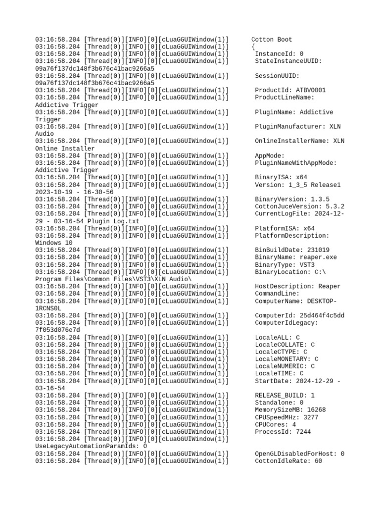 2024-12-29 - 03-16-54 Plugin Log | PDF | Thread (Computing) | Operating ...
