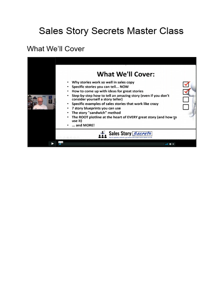 Sales Story Secrets Master Class | PDF