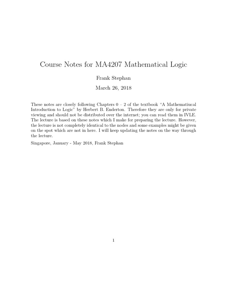 Theory of Computation | PDF | Mathematical Logic | First Order Logic