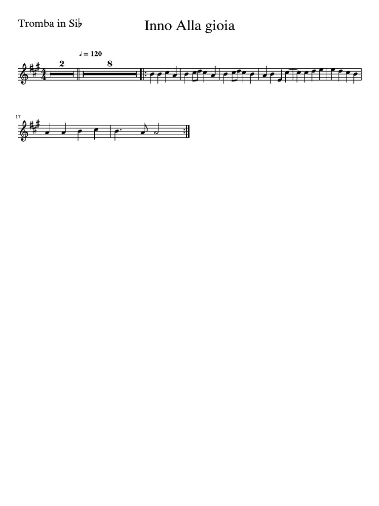 Inno Alla Gioia Bis-Tromba in Sib | PDF