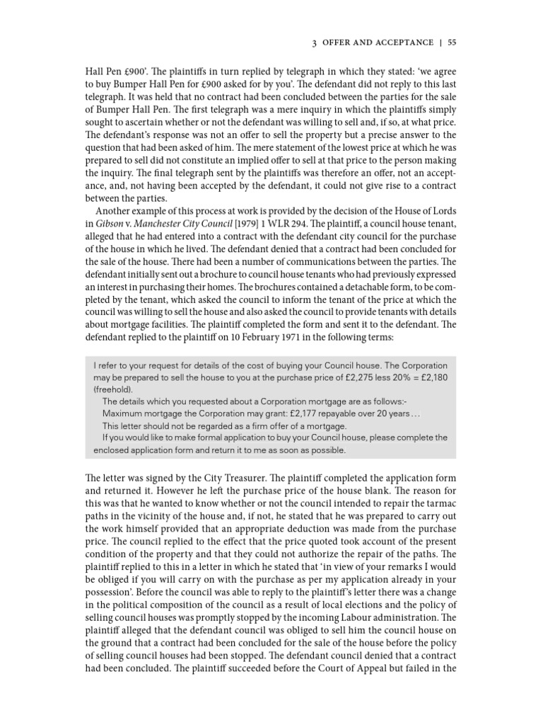 Offer and Acceptance in Contract Law | PDF | Mortgages | Offer And ...