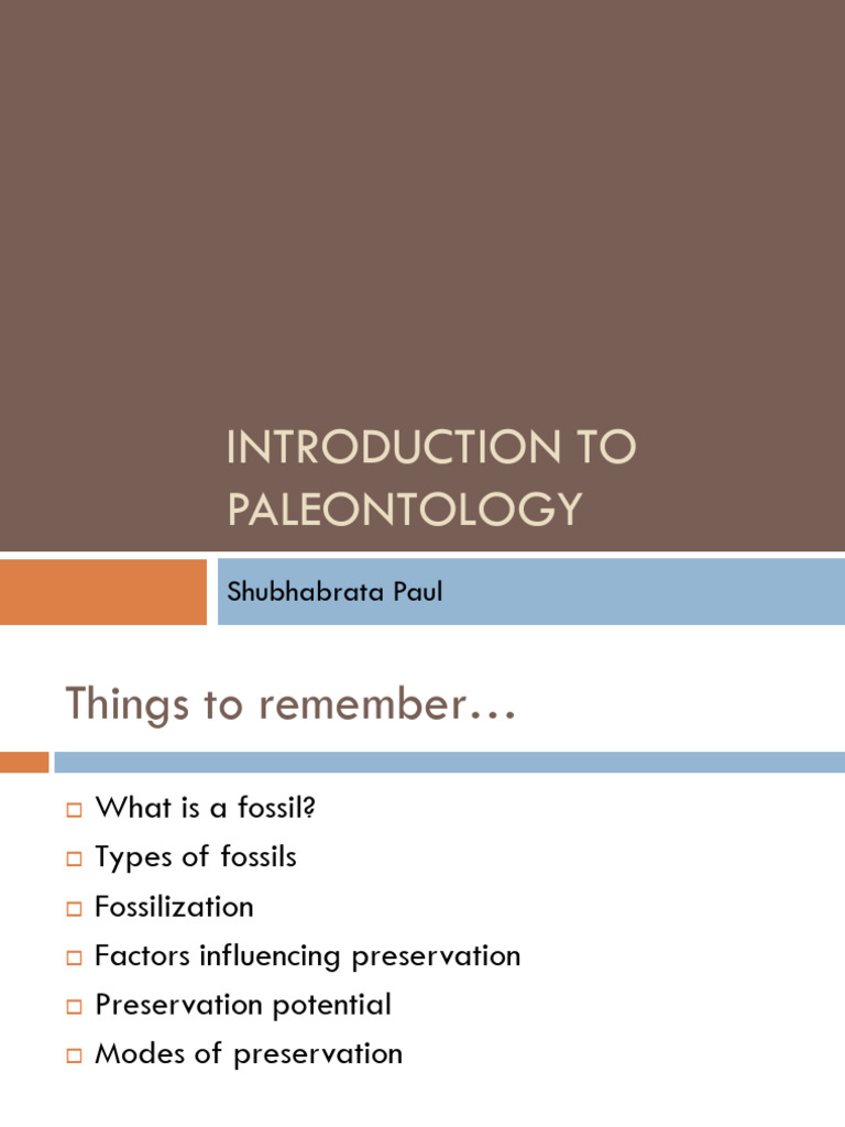 Introduction To Fossils Process of Fossilization | PDF | Fossil ...