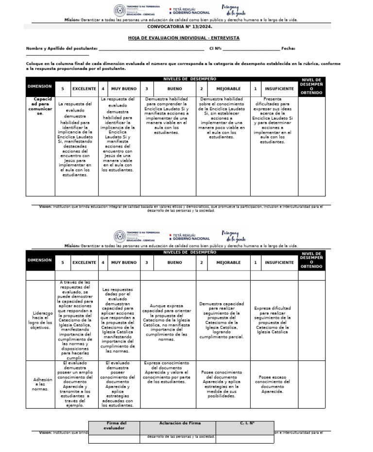 Evaluación de Competencias Educativas 2024 | PDF | Salón de clases ...