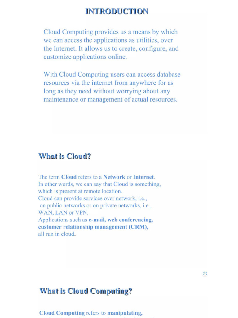 Cloud Presentation | PDF