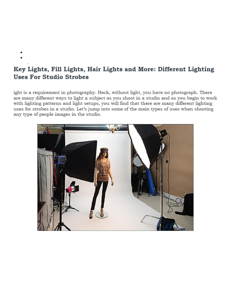 Lesson-4-Set-up-Studio-lights-equipment-and-accessories | PDF | Light ...