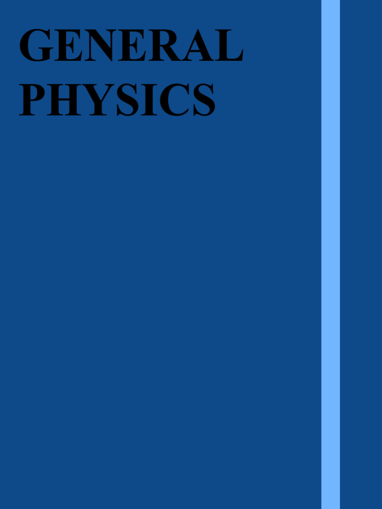 General Physics (I) | PDF