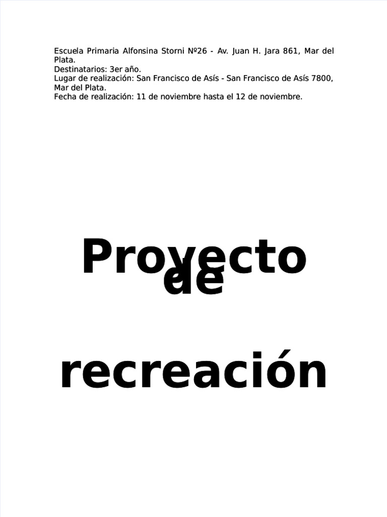 PDF Proyecto Educacion Fisica Campamento Con 3ro - Compress | PDF