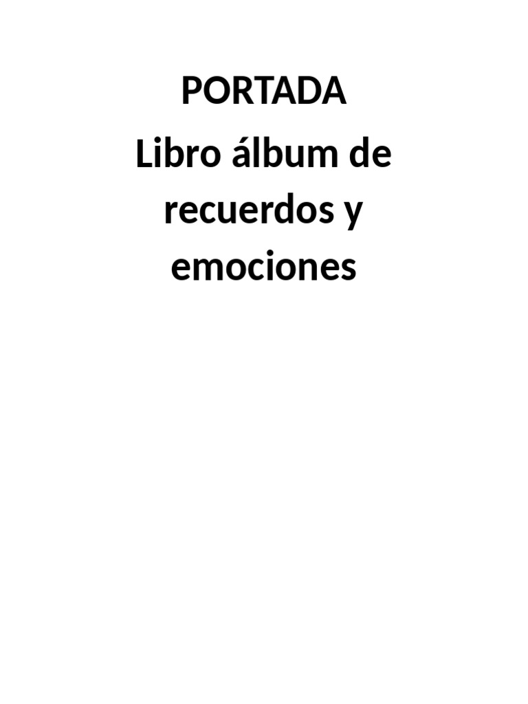 LIBRO ´LBUM DE EMOCIONES EJEMPLO | PDF