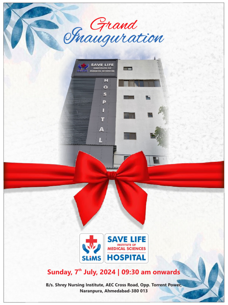 Save Life Hospital Inauguration | PDF | Hospital | Surgery