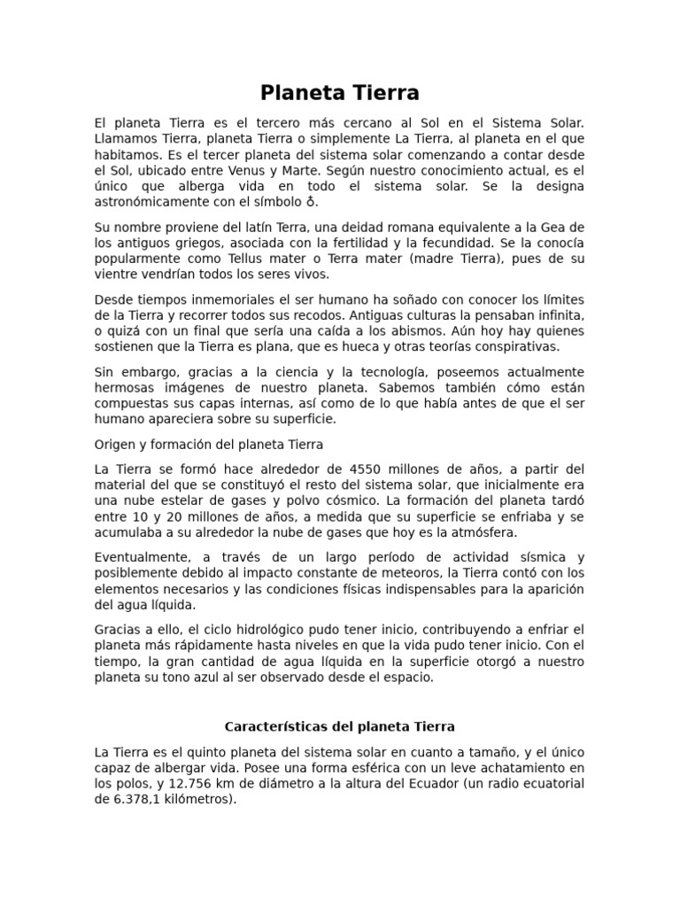 Planeta Tierra | PDF | Tierra | Núcleo planetario