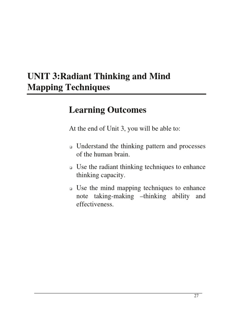 Mind Mapping & Radiant Thinking Guide | PDF | Mind | Information