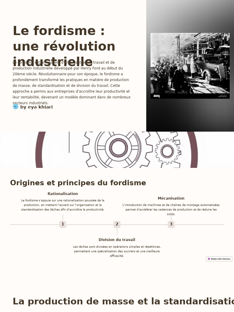 Le Fordisme Une Revolution Industrielle | PDF | Division du travail ...
