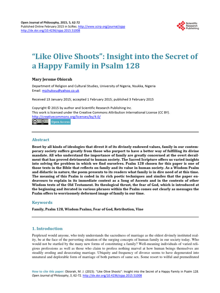 Like Olive Shoots Insight Into The Secr | PDF | Vitis | Psalms