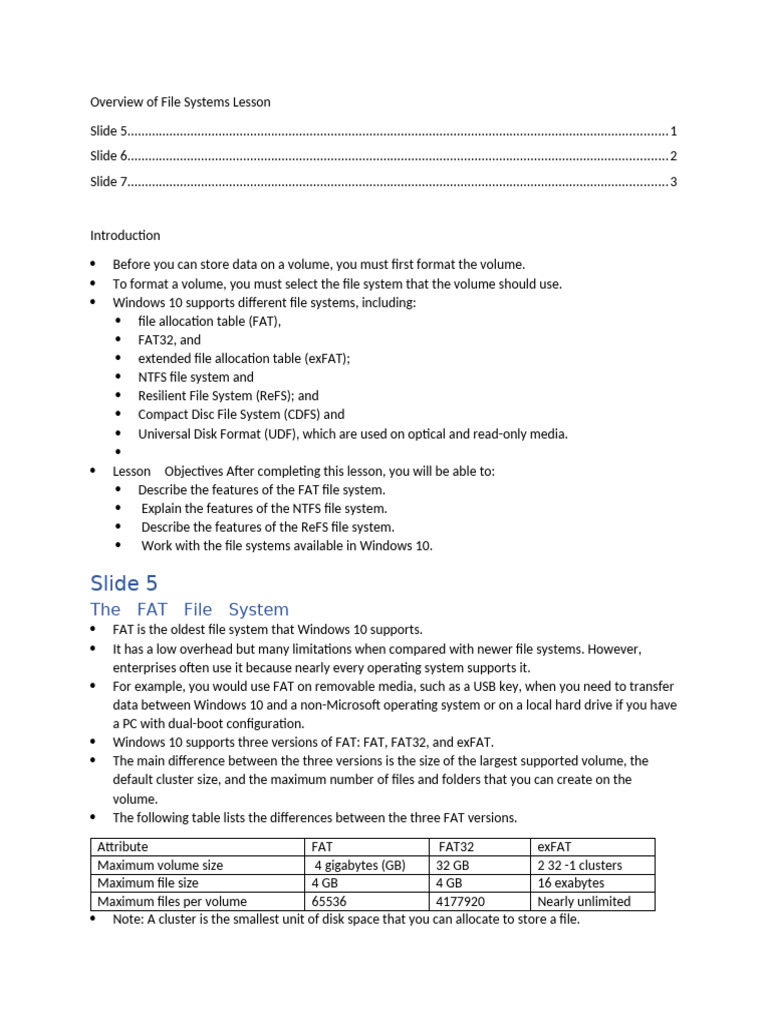 Overview of file Systems | PDF | File System | Computer File
