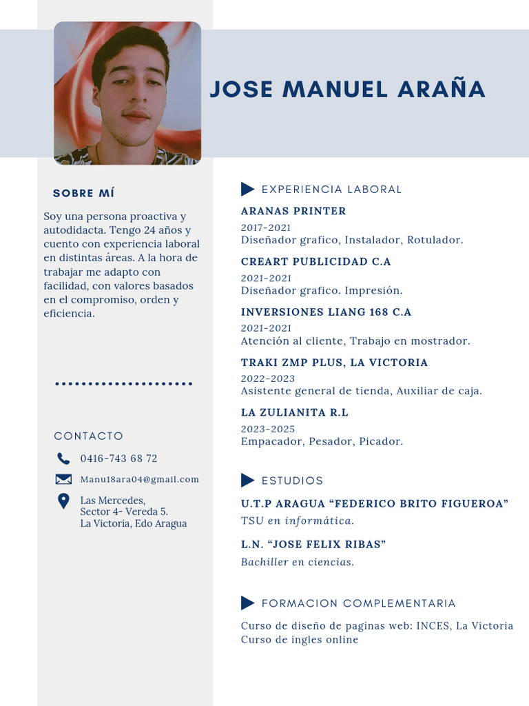 Curriculum Vitae Jose Araña | PDF
