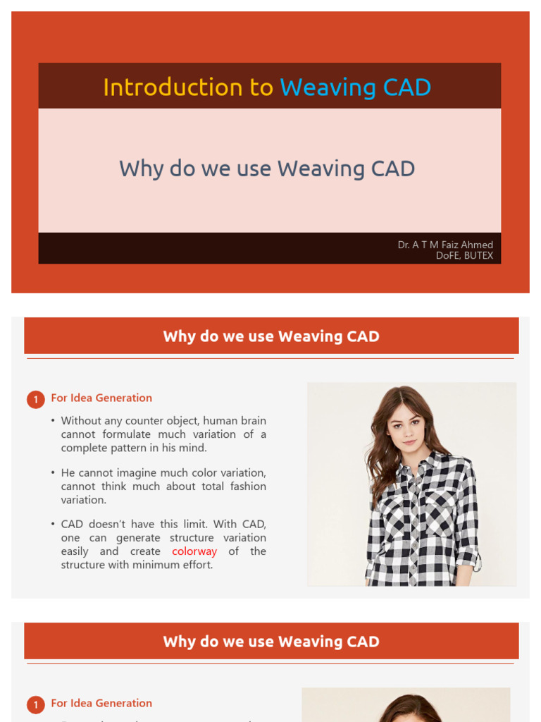 01. Introduction to Weaving CAD | PDF | Loom | Weaving