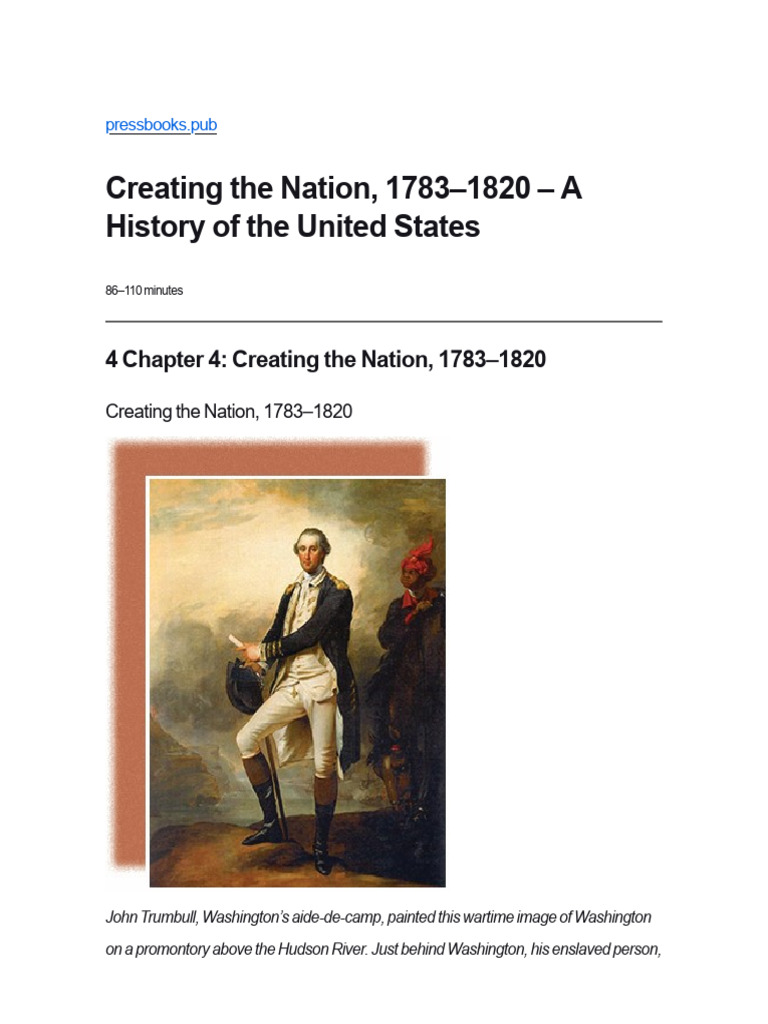 Chapter 4 - Creating The Nation, 1783-1820 - A History of The United ...