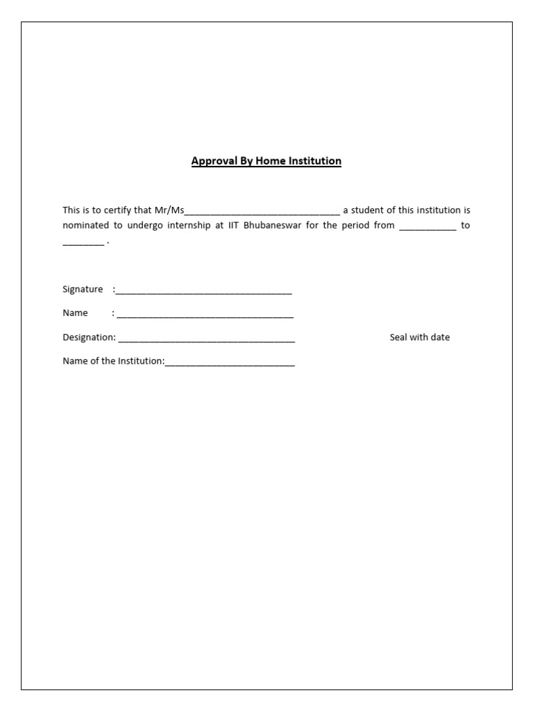 Bonafide Certificate Iit Bbsr Pdf