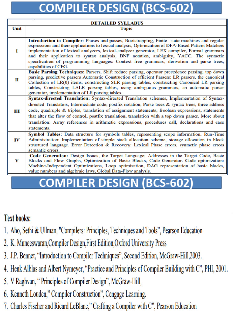 Compiler Design Overview and Phases | PDF | Automata Theory | Parsing