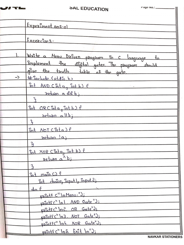 Coa Practical - 01-05 | PDF