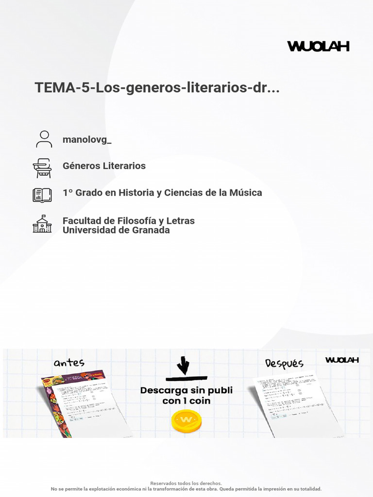 Géneros Literarios Dramáticos y Escena | PDF | Teatro | Comedia