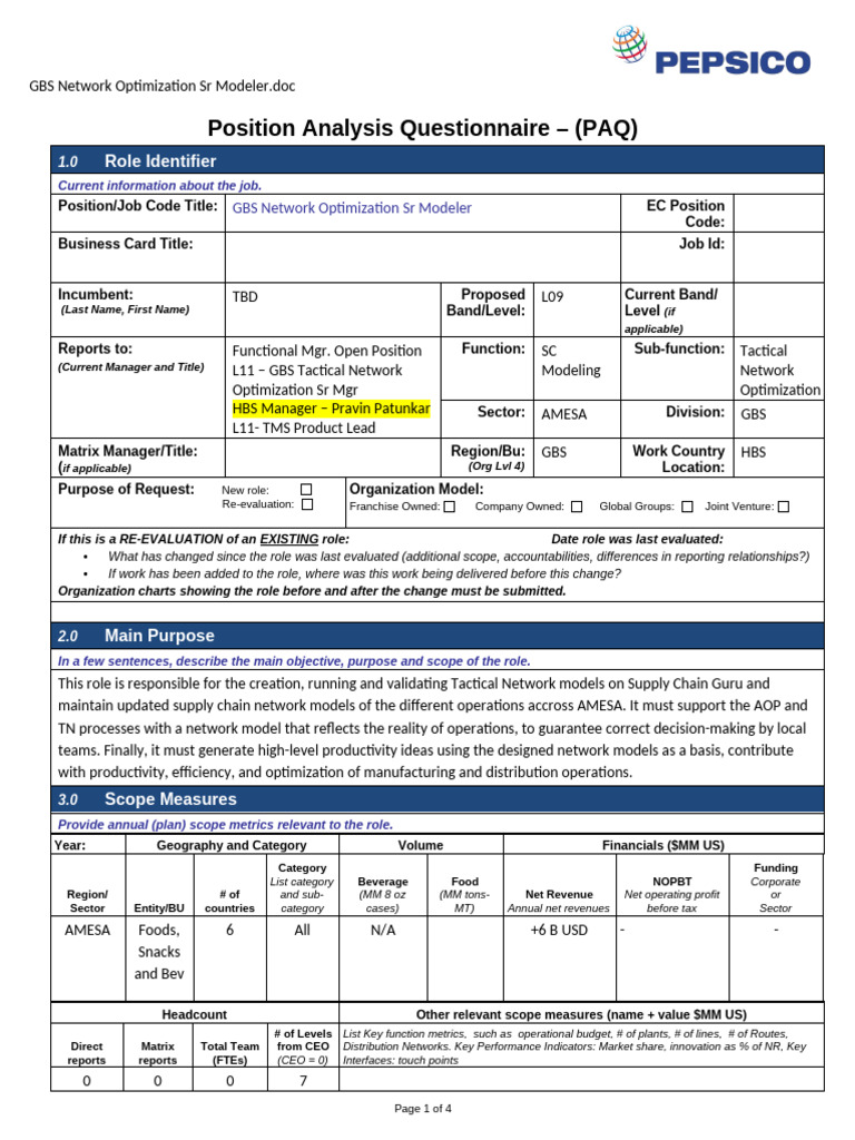 PAQ GBS Network Optimization SR Modeler AMESA - L09 V02 | PDF | Supply ...
