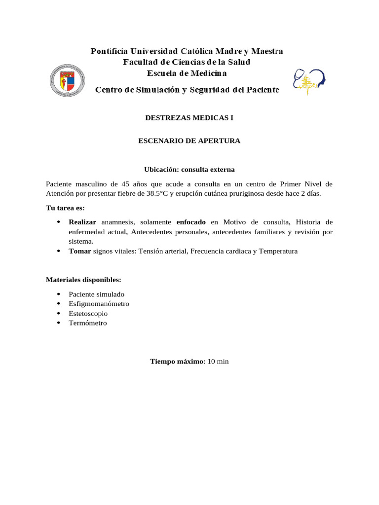 Escenario de Apertura Estacion 1 CSD | PDF