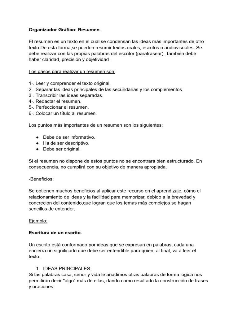 Organizador Gráfico - Resumen - Claire | PDF