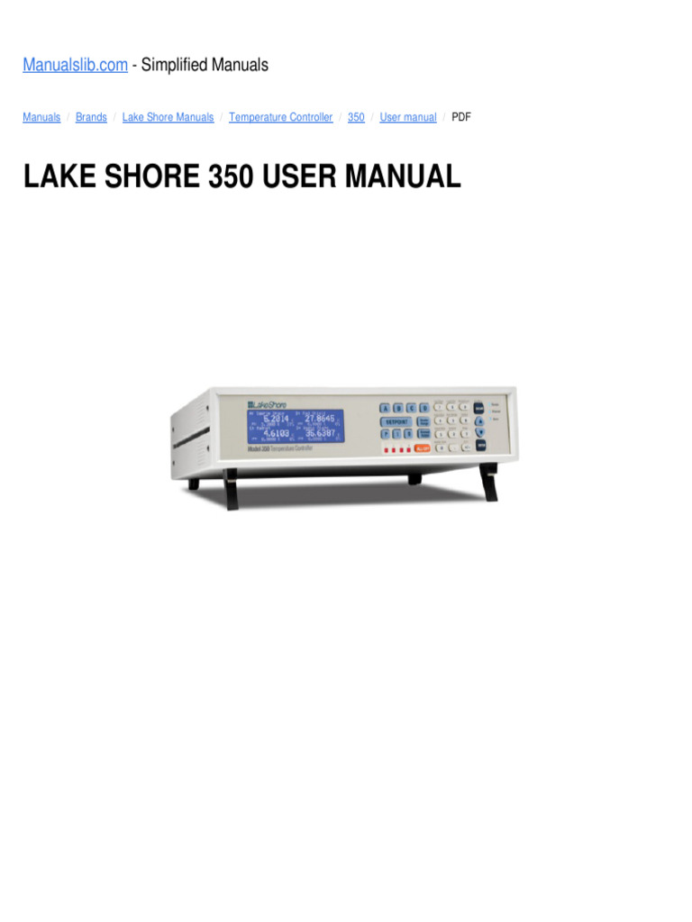 Lake Shore 350 Temperature Controller Manual | PDF | Electromagnetic ...