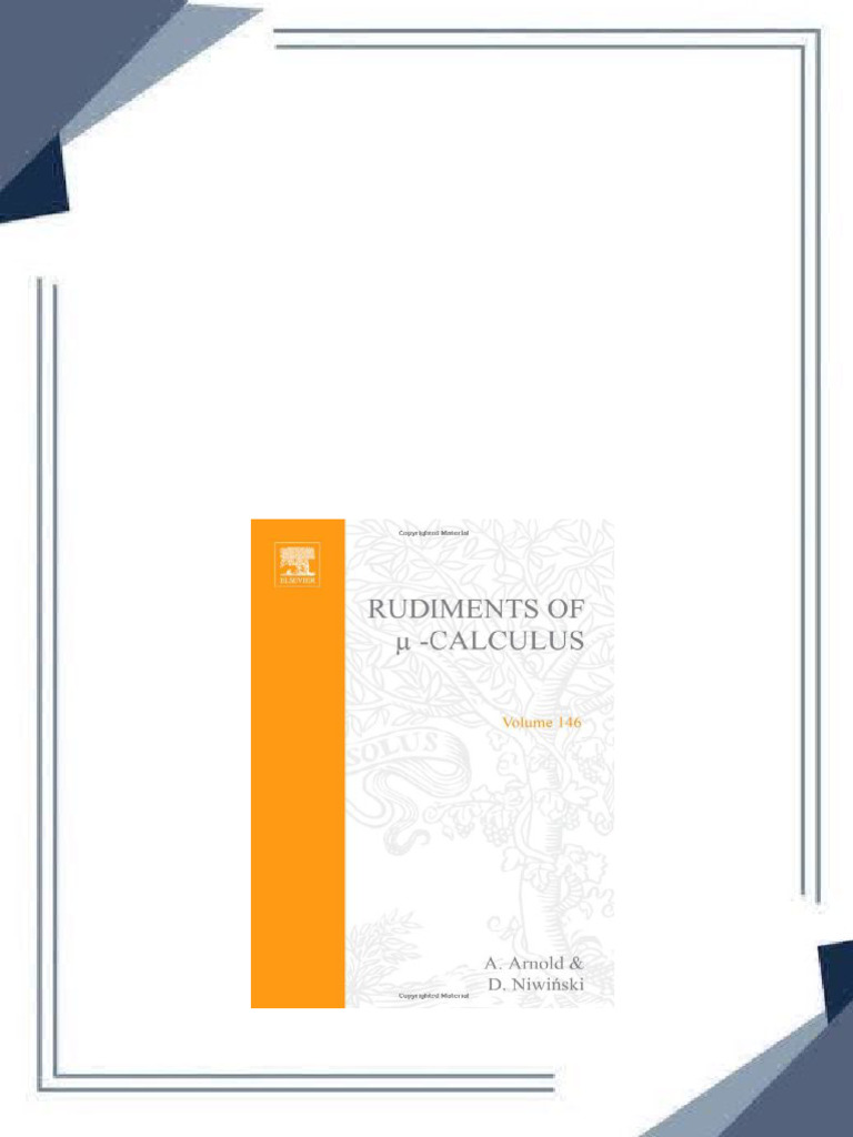 Rudiments of μ Calculus 1st Edition A. Arnold - The ebook is ready for ...