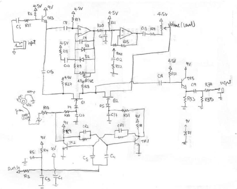 Ibanez ts5 Tubescreamer Schematic | PDF