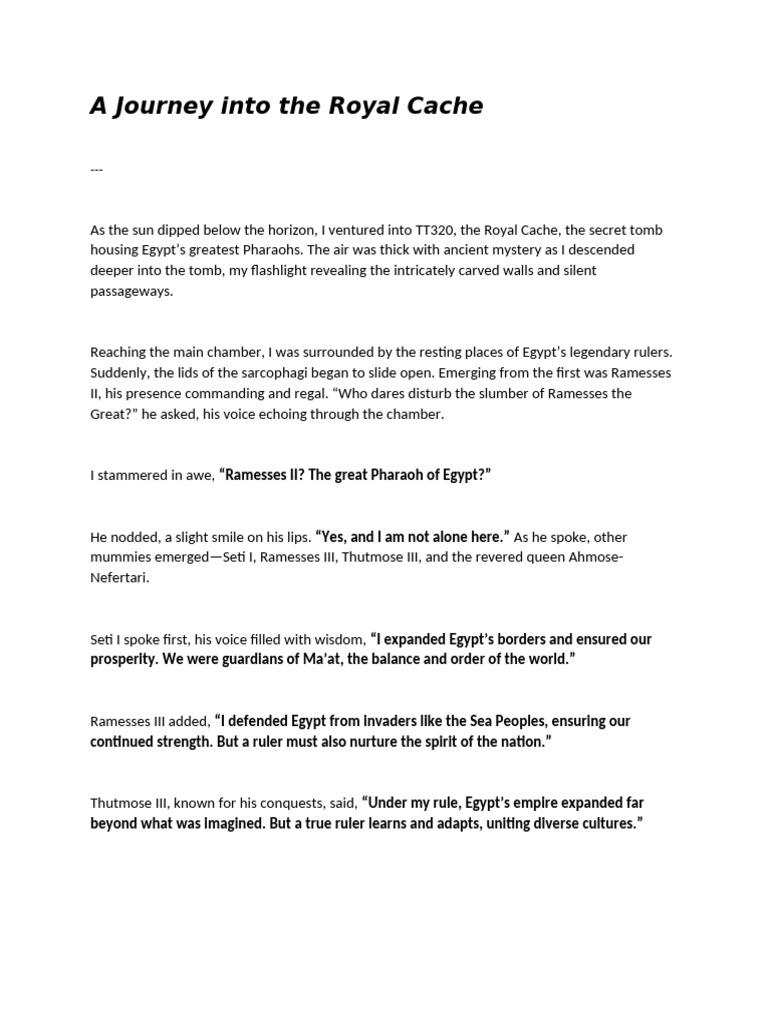 A Journey Into The Royal Cache | PDF | Ancient Egypt