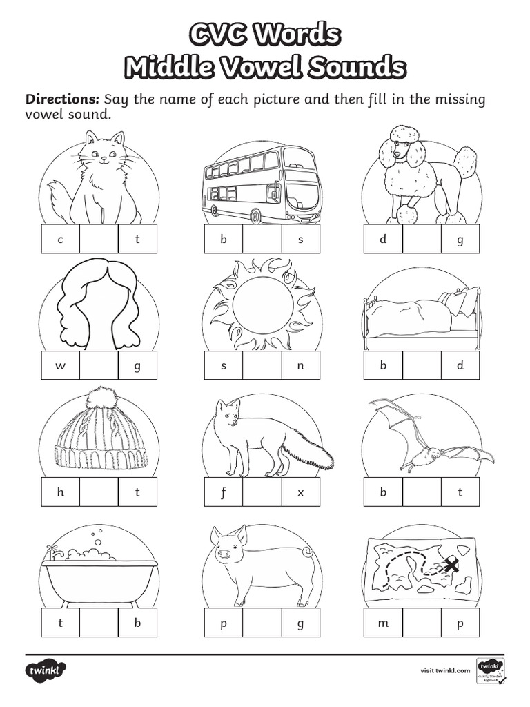 CVC Vowel Practice for Kids | PDF