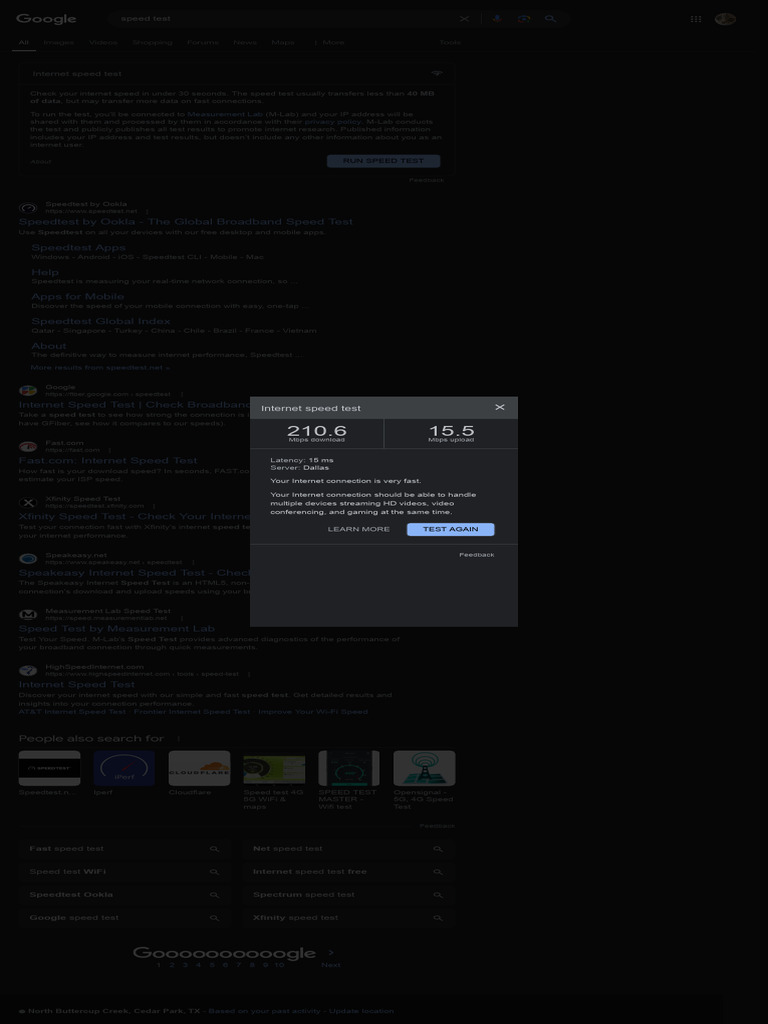 Speed Test - Google Search | PDF | Internet | Computing