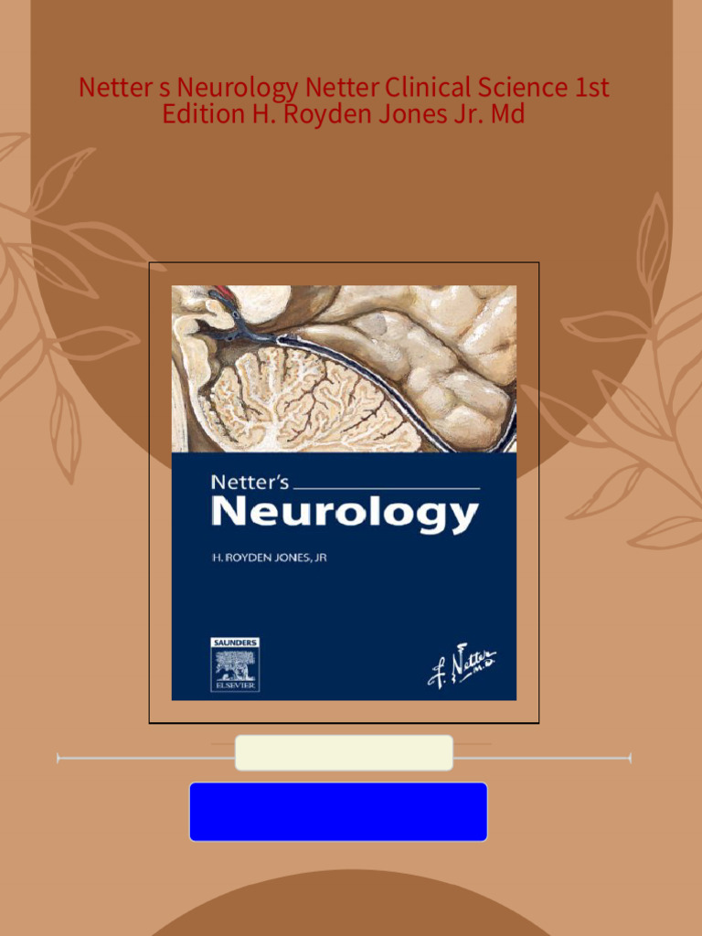 Netter S Neurology Netter Clinical Science 1st Edition H. Royden Jones ...