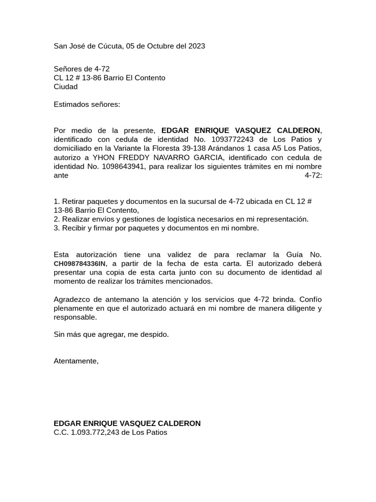 Autorizacion Retiro 472 | PDF