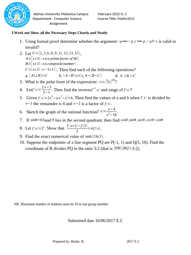 Assignment Computer SIENCE 2017 | PDF