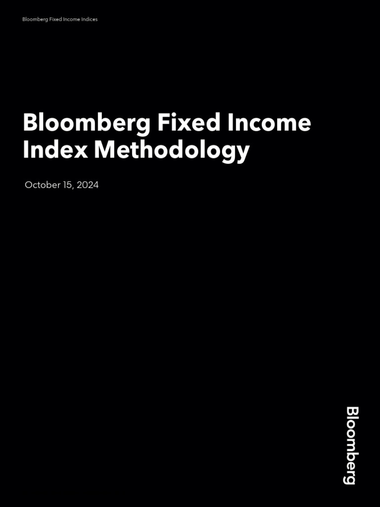 Bloomberg Index Publications Fixed Income Index Methodology | PDF ...