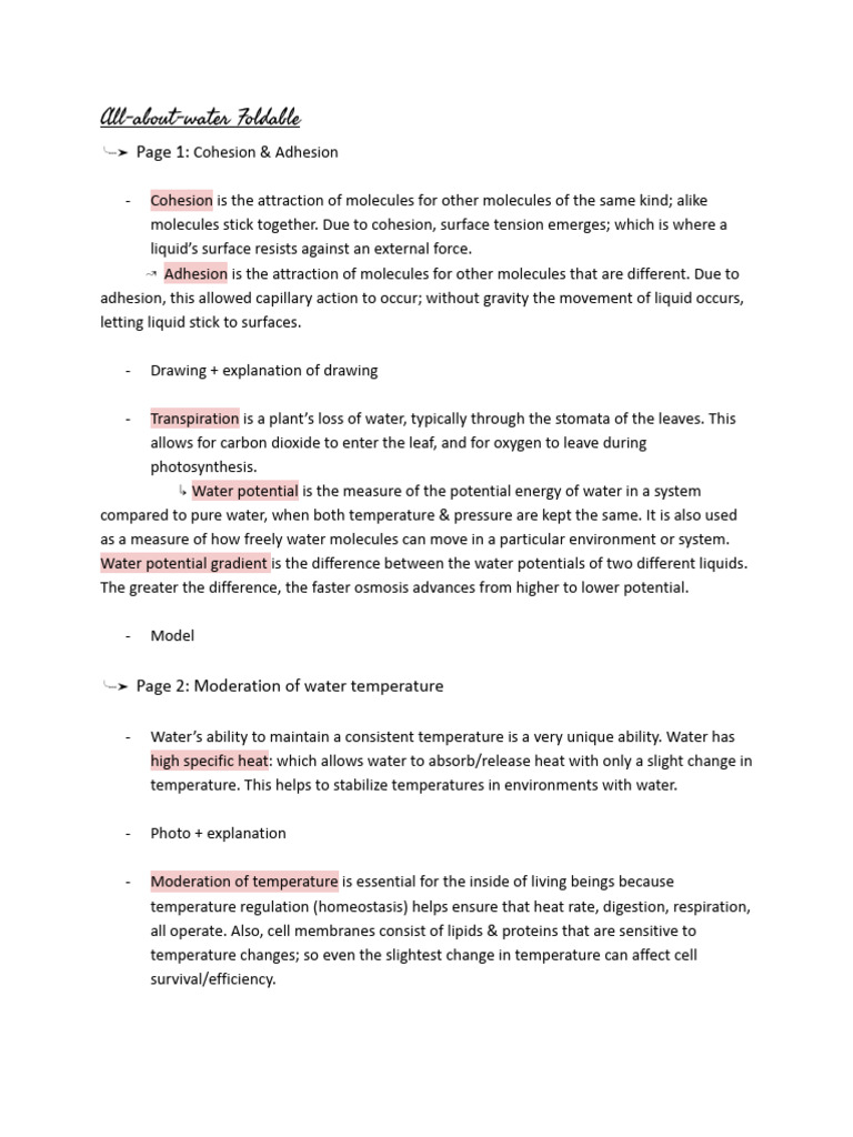 ⋅♡‧₊˚〰. AP bio work (summer) | PDF | Water | Carbohydrates