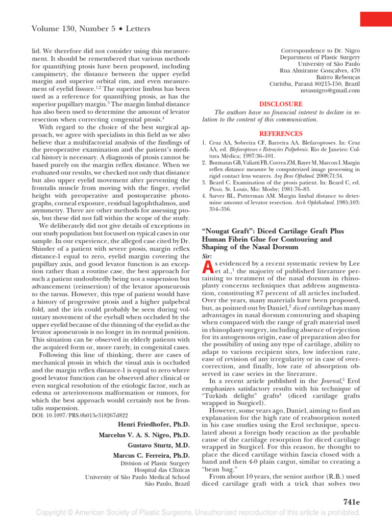 Nougat Graft - Died Cartilage Graft Plus Haman Ferin Lue For Contouring ...