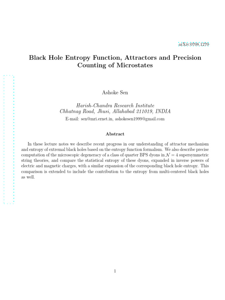 Black Hole Entropy Function, Attractors and Precision Counting of ...