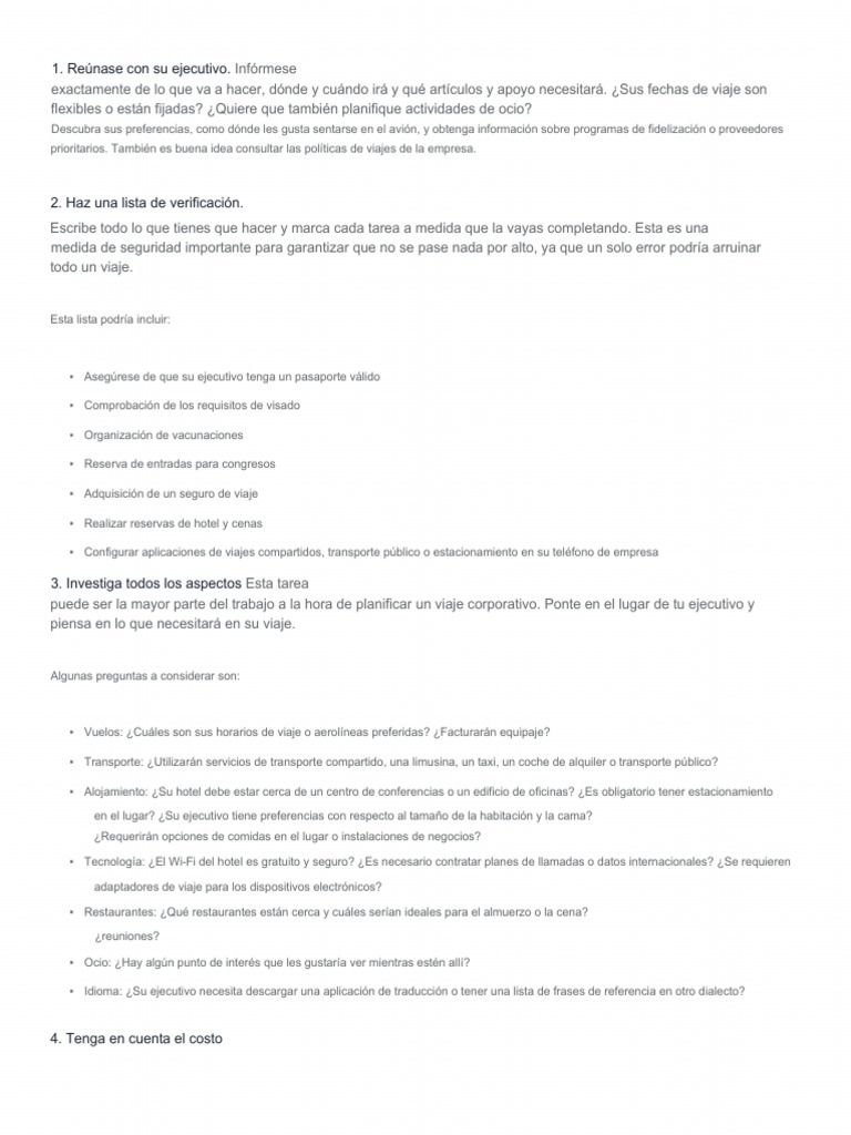 Guía para Planificar Viajes Corporativos | PDF | Hotel