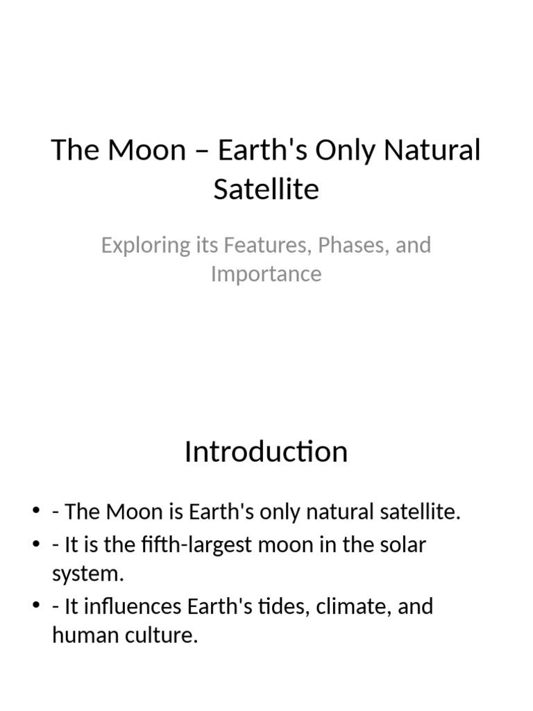Moon Presentation | PDF