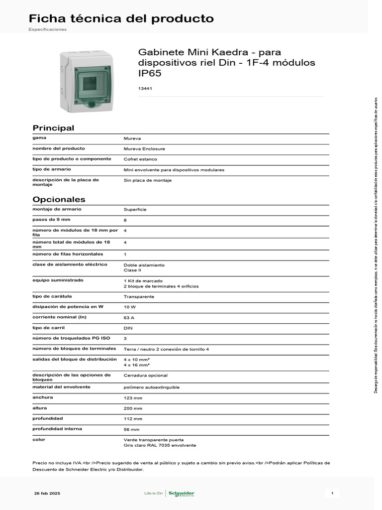 Schneider Electric - Kaedra-y-Mini-Kaedra - 13441 | PDF