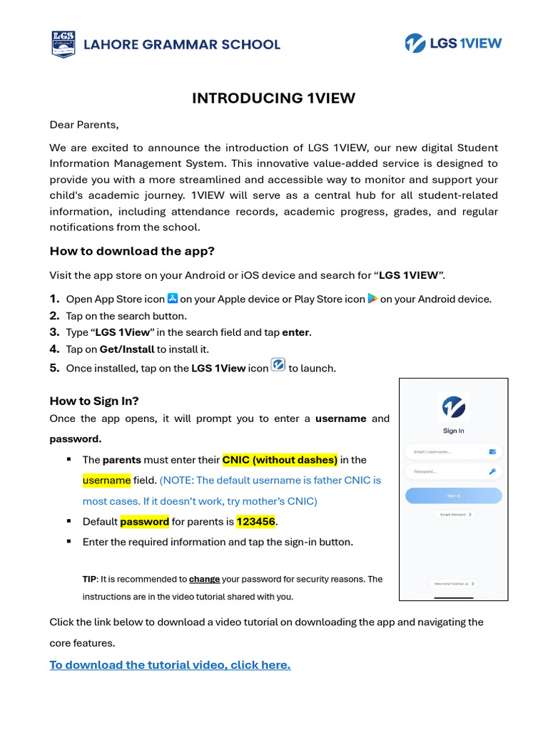 LGS 1VIEW Launch Letter | PDF